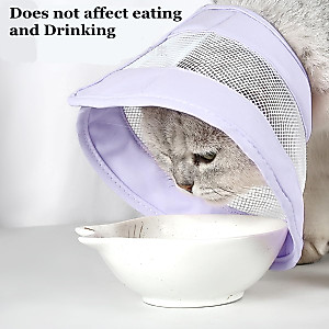 WDPAWS Cat Recovery Protective Cone Collar After Surgery-Soft Adjustable Waterproof Lightweight Elizabethan Collar to Prevent Cats from Touching Stitches, Wounds and Rashes(M Pink)