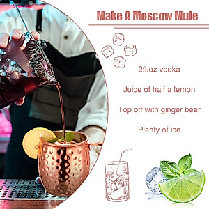 Didaey 24 Pcs Moscow Mule Mugs Set 12oz Rose Gold Stainless Steel Moscow Mule Cups Bulk Tarnish Resistant Copper Plated Mug Hammered Finish Cup Chilled Coffee Mule Mug for Cocktail Wedding Gift