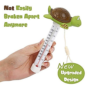 XY-WQ Floating Pool Thermometer, Large Size Easy Read for Water Temperature with String for Outdoor and Indoor Swimming Pools and Spas (Turtle)