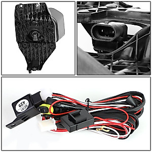 Auto Dynasty Driving Fog Lights Lamps with Bezel, Switch, and Wiring Harness, Compatible with Ford F250 F350 F450 F550 Super Duty 2011-2016, Driver and Passenger Side, Clear Lens