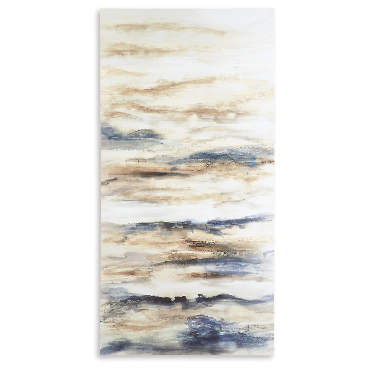Signature Design by Ashley Joely Abstract Wall Art, 60 x 30 Inches, Blue & Tan