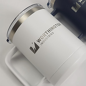 Personalized Black 15 oz Coffee Mug w/Slide Top Lid | Add Your Custom Text w/Names, Phrase, Design or Company Logo | Insulated Travel Coffee Cup | Compare To Yeti Rambler | ONLYGIFTS.COM
