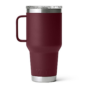 YETI Rambler 30 oz Travel Mug, Stainless Steel, Vacuum Insulated with Stronghold Lid, Wild Vine Red