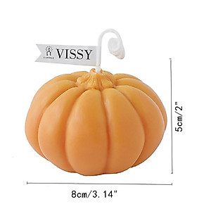 2 Pcs pumpkin scented candles ， Soy Wax Scented Candle Art Decorative Handmade for Wedding Christmas Birthday Gift