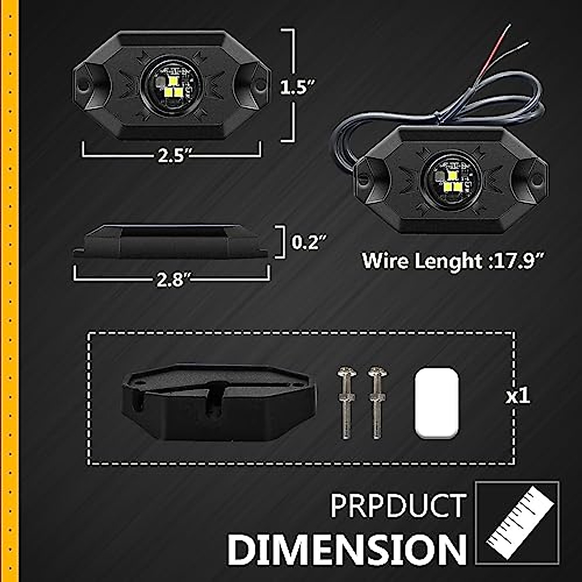 Hovano LED Rock Lights Green 20Pods Waterproof LED Neon Underglow Light for Truck Car ATV UTV SUV Off Road Boat High Power Under Body Glow Trail Rig Lamp (Green)