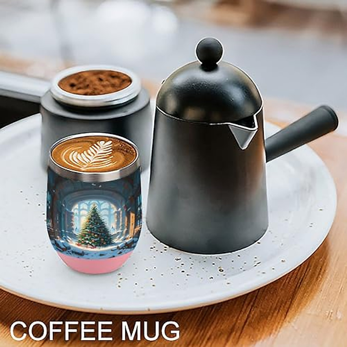 WYUSPGK 304 Stainless Steel Insulated Cup, Winter Ruins Print Smooth Rim, Durable & Reusable - Perfect for Office, Home, And Travel