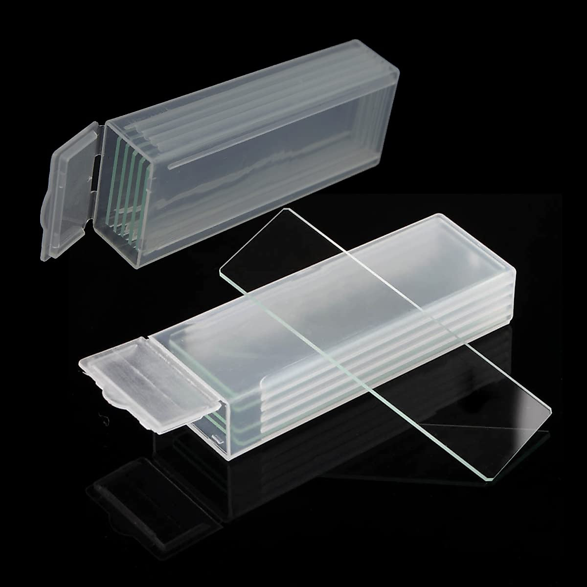 10pcs Blank Microscope Slides, 25.4x76mm Glass Microscope Cover Slips for Laboratory