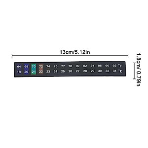 Stick On Thermometer Strip, Digital Temperature Display for Fermenting, Brewing, Wine, Beer, Kombucha or Aquariums 64-93F (18-34°C) Adhesive Thermometer Sticker
