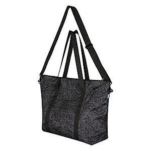 KAVU Twin Falls Tote Shoulder Strap Canvas Color Block Bag-Hemlock Grove