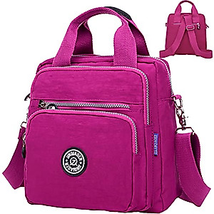 Scioltoo Mini Backpack Purse for Teen Girls Small Crossboby Shoulder Handbag 9.7 Inch Womens Cute Fashion Waterproof Backpacks Travel and Daily (Rose Red)