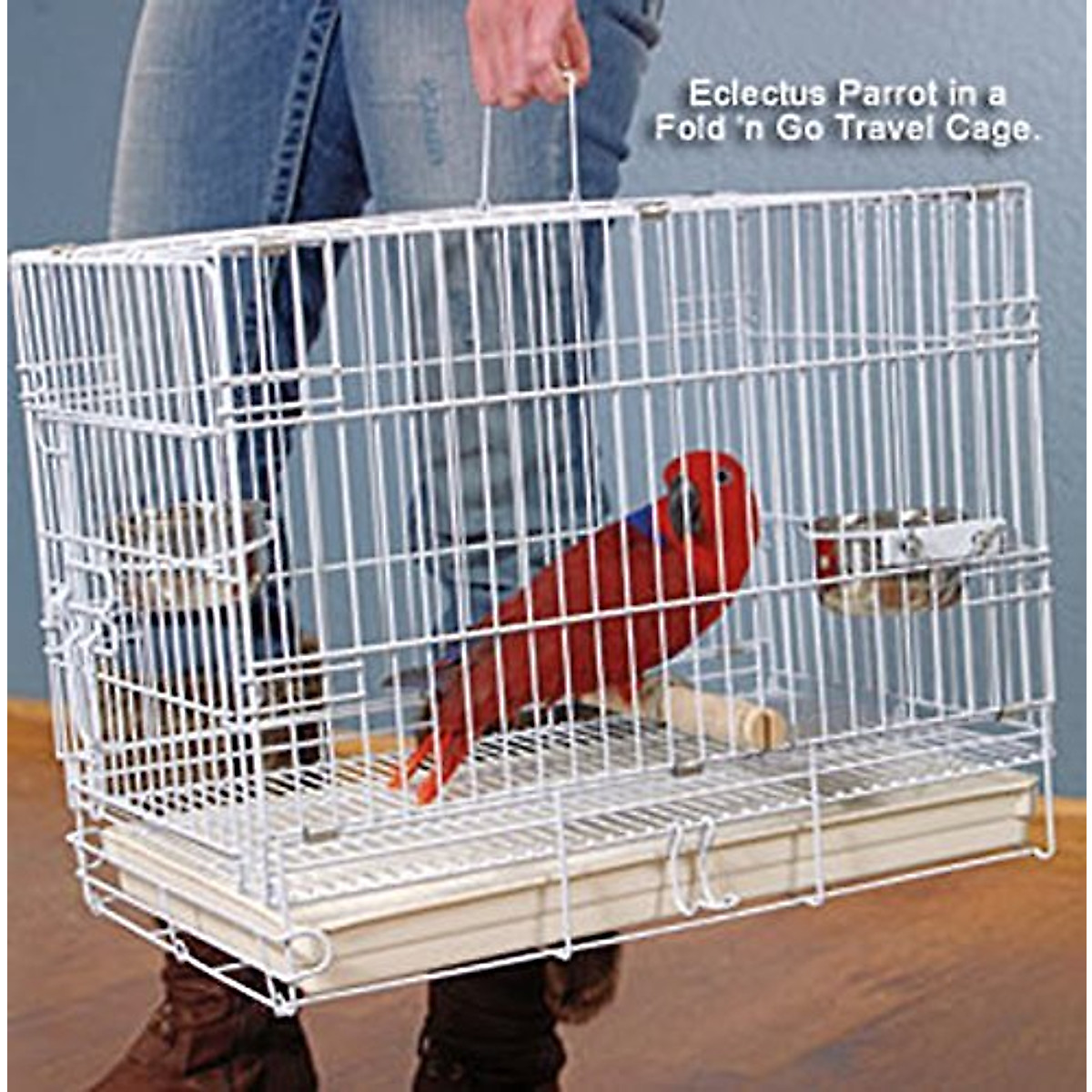 Large Collapsable Bird, Parrot, Dog and Cat Travel Vet Carrier Cage, 24"x16.5"x20"