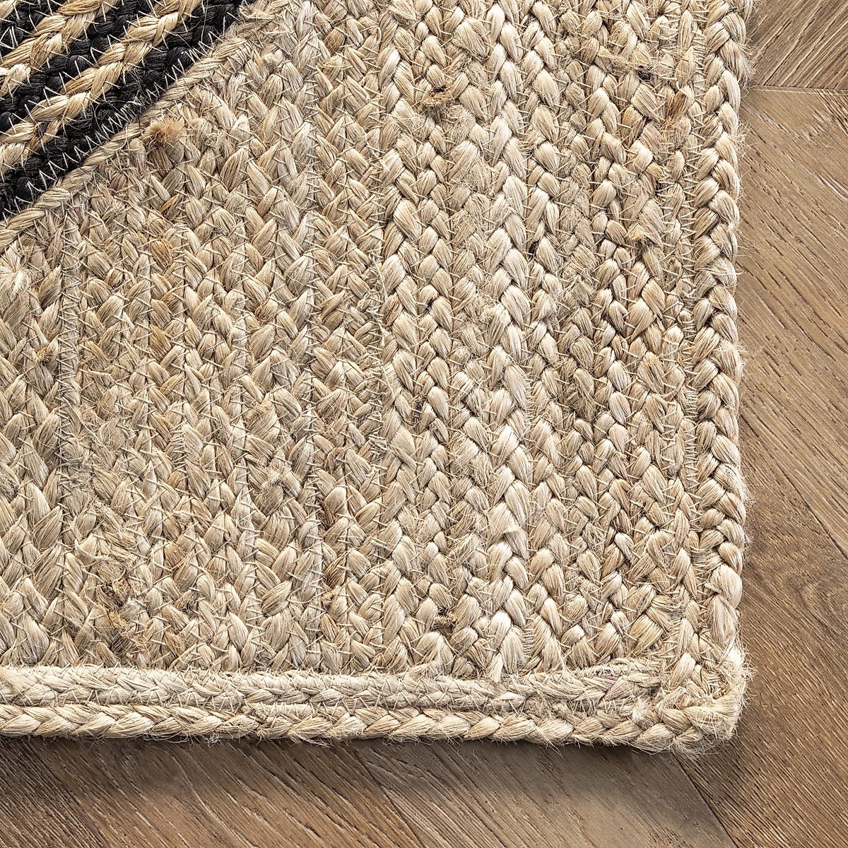 Rugs USA x Arvin Olano Axel Diamond Jute Area Rug, 5x8, Natural