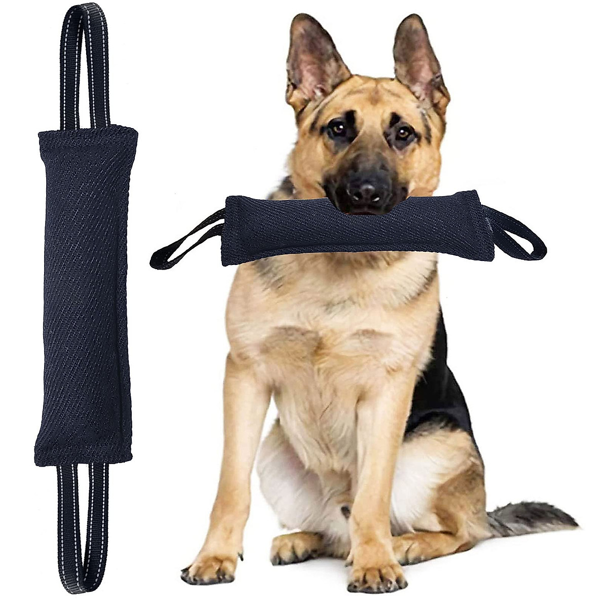 Clysrou Dog Tug Toy Dog，Tough Jute Bite Pillow - Durable, Training Equipment - Puppy to Large Dogs Interactive Toy.