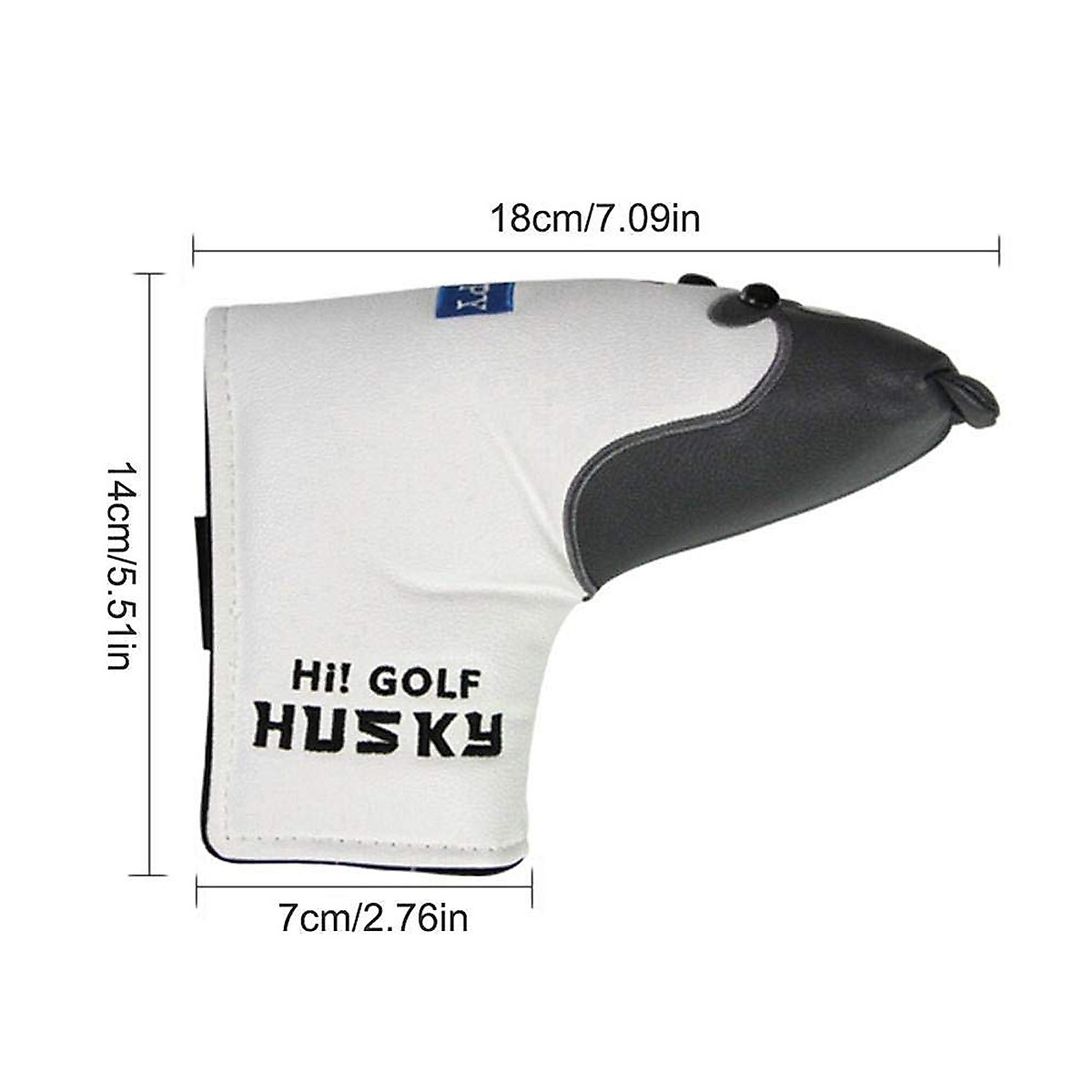 Golf Putter Headcover Blade Leather Cute Husky Animal Replacement Covers