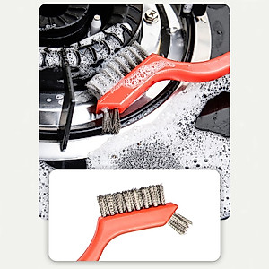 Wire Scratch Brush Set Soft Grip for Rust, Dirt & Paint Scrubbing with Deep Cleaning (18, 18PCS - Stainless Steel Wire)