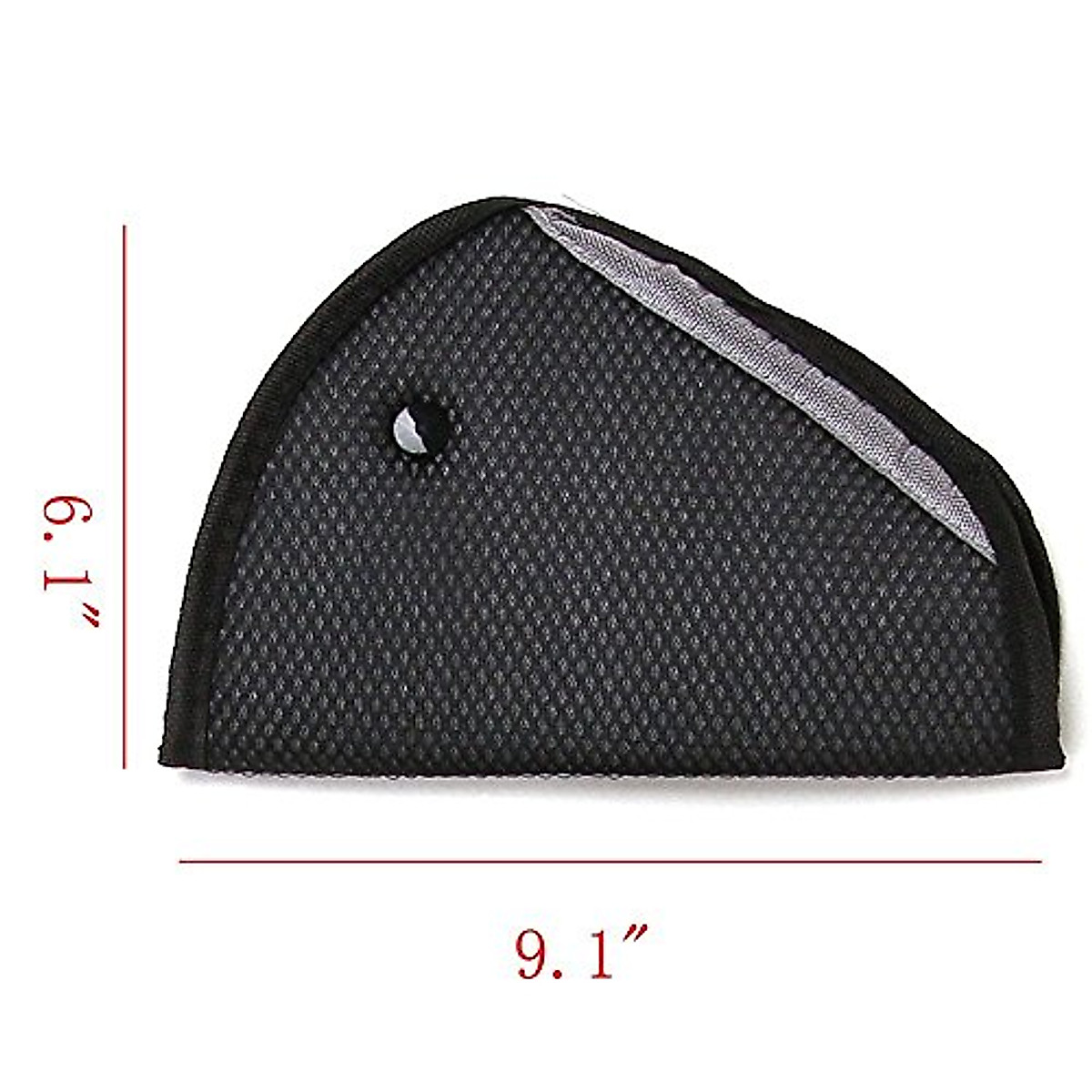 Seat Belt Adjuster, Car Safety Cover Strap Adjuster Pad Harness, Comfortable Protection for Adult Children Keep Belt Away from Neck and Face, Made of Air Mesh Fabric (Premium Luxuries Black)