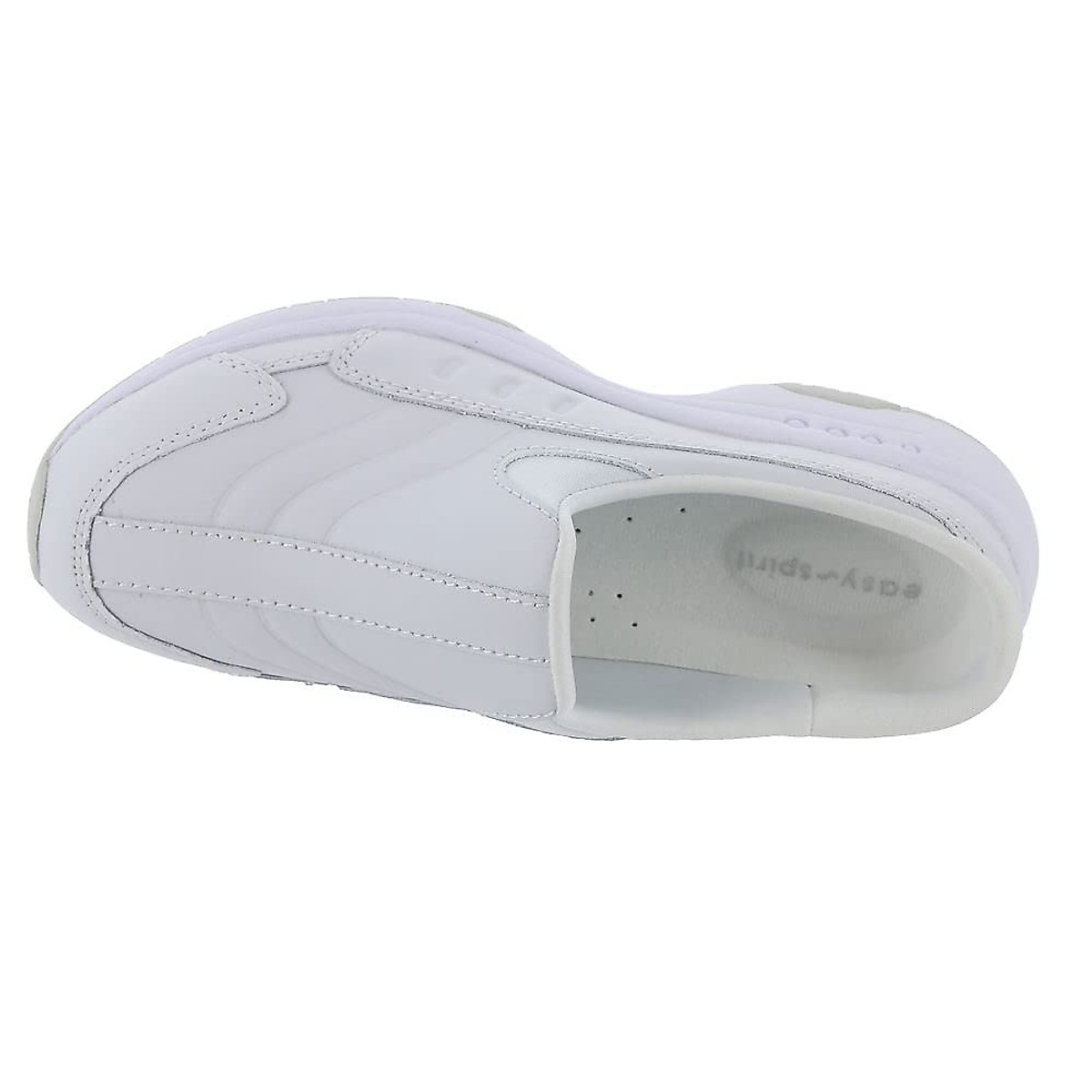 Easy Spirit Women's Tourguide Mule, White Leather, 7.5 Medium