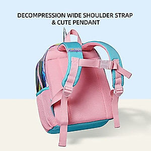 SUNVENO Girls Unicorn Backpacks Preschool Girls Bag Sequins School Bag Toddler Backpack Animal for Children 3-8 Yrs, 12 * 10 * 4.5", Purple