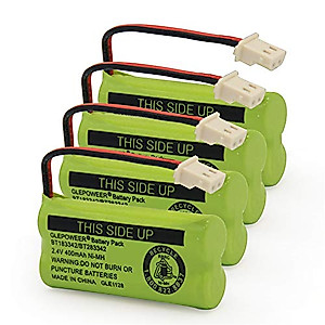 BT183342/BT283342 2.4V 400mAh Ni-MH Battery Pack Compatible with Cordless Phone Batteries BT166342/BT266342 BT162342/BT262342 (4 Pack BT183342)