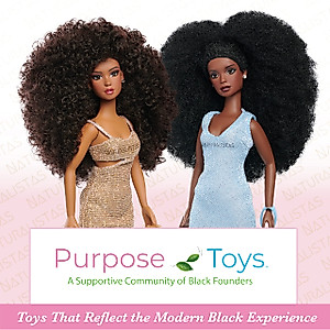 Naturalistas 11-inch Fashion Doll Dayna and Accessories, Dark Brown Hair, Brown Eyes, Pretend Play