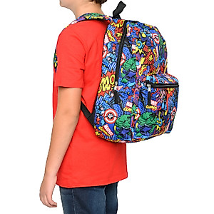 Marvel Avengers 16" Backpack AOP Hulk Captain America Iron Man Spider-Man Thor
