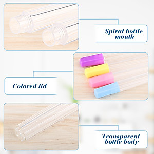 BOSMIOW 40pcs Plastic Sewing Needles Container,Felting Pin Storage Tubes,Embroidery Needles Bottle Case,Knitting Needle Pocket Box,Needlework Tool for Embroidery Sewing,4Colors