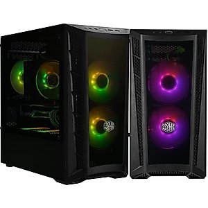 Cooler Master MasterBox MB320L ARGB Micro-ATX with Dual ARGB Fans, DarkMirror Front Panel, Mesh Front Intake Vents, Tempered Glass Side Panel & ARGB Lighting System