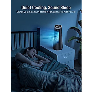 PARIS RHÔNE AMZPE-TF020B04 Tower Fan, 12 Inch, Black