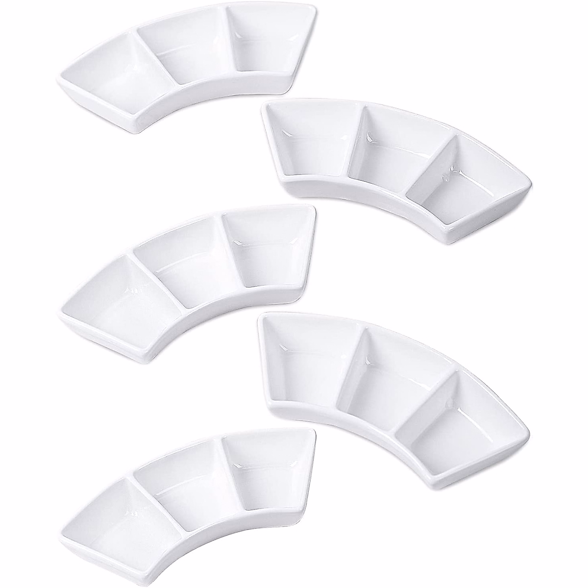 DELLING 3 Oz Dipping Bowls & 16 Inch Serving Platter Set