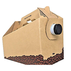 Decony 160 Oz. Disposable Coffee Carriers with handle Paper Coffee Carrier Server coffee to go Beverage on the Move 160 oz. Insulated Pop, Fill & Go coffee take out container! - 5 boxes