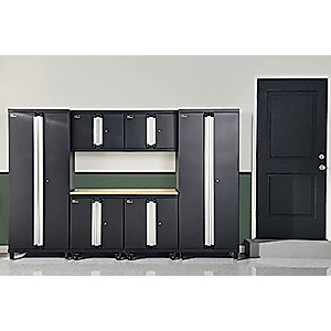 ClosetMaid ProGarage Wall Cabinet with Two Doors Lock and Shelf, for Garage Storage, Heavy Duty Steel, Black