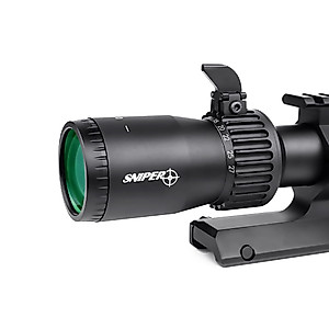 Sniper ZT4.5-18X44FFP Rifle Scope 30mm Tube Glass Etched Reticle Red Green Illuminated Includes Scope Rings