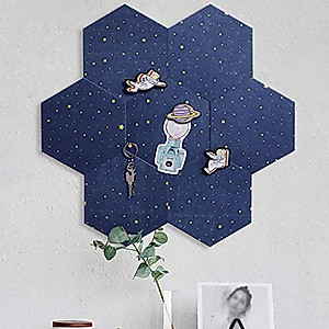 DIY Starry Felt Cork Board Message Board Photo Wall Background Wall Refrigerator Sticker, Used for Note Pictures, Photos, Home Office Classroom Decoration