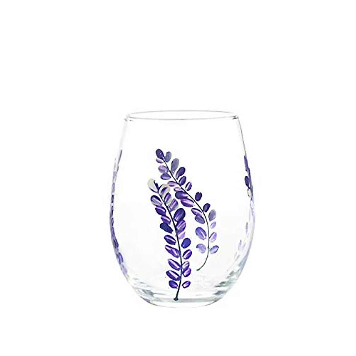Lavender Flower Stemless Wine Glass - Perfect Mother's Day Gift - Birthday Gift for Mom, Sister, Friends - Spring Wine Glass Purple Lavender Flower