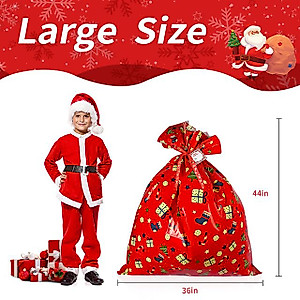 Kidtion Large Christmas Gift Bags - 36'' x 44'' Reusable Holiday Bags for Gifts, Durable Christmas Bags & Jumbo Christmas Gift Bags, Reusable Holiday Gift Bags & Party Favor Bags (8 PCS)