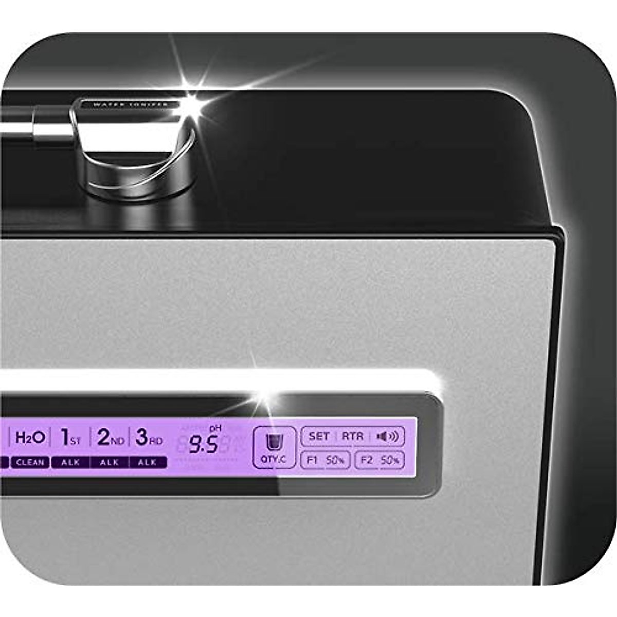 Tyent - Edge-9 Water Ionizer - Dual Filtration System - Hydrogen Enhanced Water Purification - Adjustable pH Settings with Turbo Mode - Touchscreen Interface & Auto-Flow Stop - Advanced Filtration
