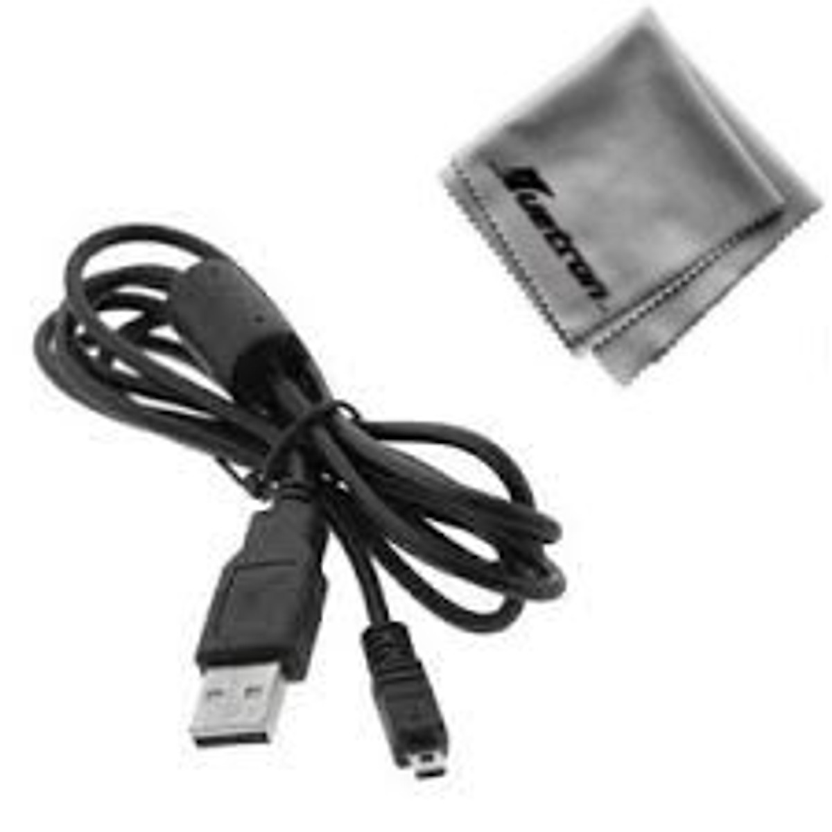 Nikon Coolpix L1 L2 L3 L4 L5 L6 L10 L11 L12 P1 P2 P3 P4 P5000 S4 S9 S10 S200 S500 UC-E6 USB Cable + Microfiber Cleaning Cloth for LCD Screen Tablet Phone Computer Laptop Glasses Lens Eyeglasses