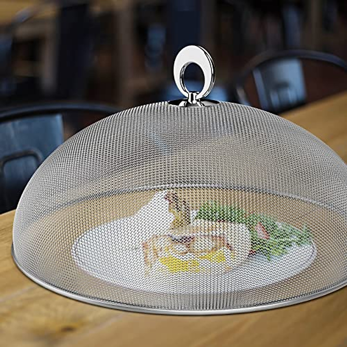 Food Tents 1pc Mesh Food Cover, Stainless Steel Food Tent, Large Screen Food Cover Tent, Metal Mesh Food Cover for Indoor Outdoor Picnic Caming (15.7inch/ 40cm) Picnic Accessories