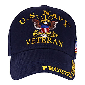 Trendy Zone 21 US Navy Veteran Hat for Men and Women, Officially Licensed Product | United States Navy (USN) | Ideal for Gifting | Navy Blue