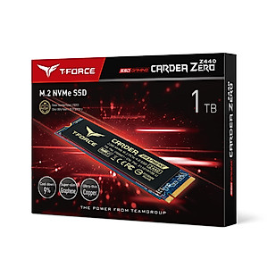 TEAMGROUP T-Force CARDEA Z440 1TB DRAM SLC Cache 3D TLC NAND NVMe Phison E16 PCIe Gen4x4 M.2 2280 Gaming SSD with Graphene Heat Spreader Works with PS5 Read/Write 5000/4400 MB/s TM8FP7001T0C311