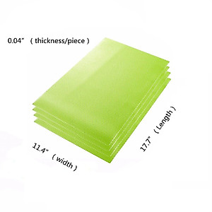 Refrigerator Pad Fridge Mats Washable Shelf Liner Pads Fresh Vegetable Fruits Pads Drawer Liner Table Mats Placemat 4pcs Green