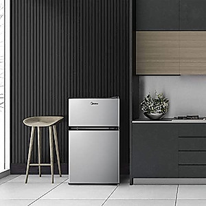 Midea WHD-113FSS1 Compact Refrigerator, 3.1 cu ft, Stainless Steel