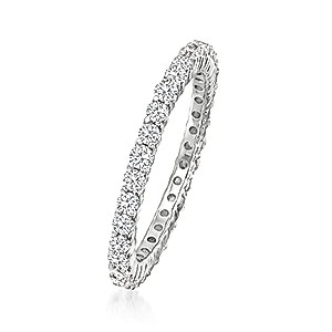 Ross-Simons 1.00 ct. t.w. Diamond Eternity Band in 14kt White Gold. Size 8