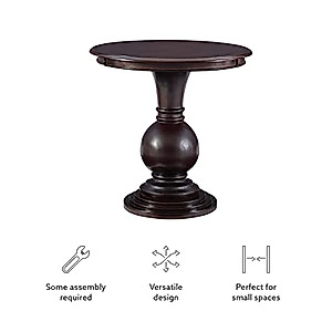 Powell 809-350 Espresso Round Accent Table 26"L x 26"W x 26"H