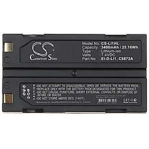 Flujoy 3400mAh/7.4V Replacement Battery for Symbol Barcode Scanner C8872A 52030 EI-D-LI1 38403 46607 29518