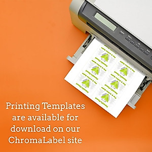 ChromaLabel 2 x 3 Inch Printable Labels, Office Labels & Stickers Compatible with Laser and Inkjet Printers - 25 Label Sheets, 250 Label Stickers, White