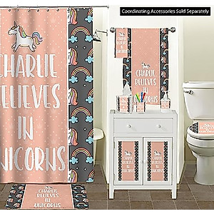 RNK Shops Unicorns Waste Basket - Single Sided (White) (Personalized)