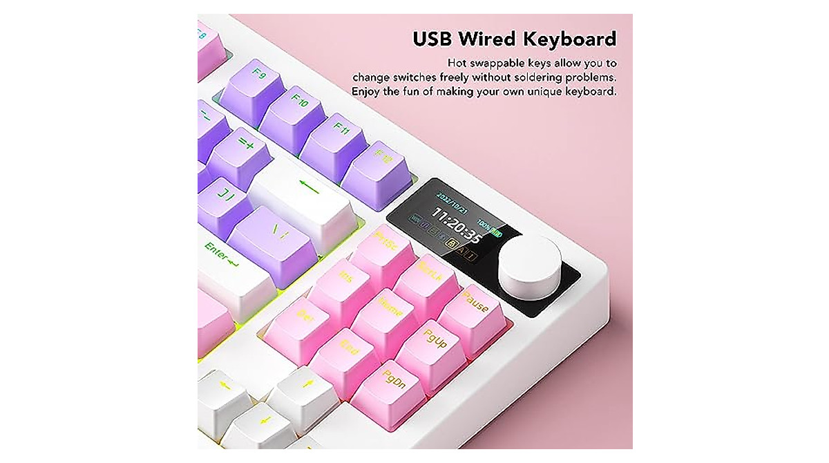 Luqeeg Hot Swappable RGB Gaming Keyboard