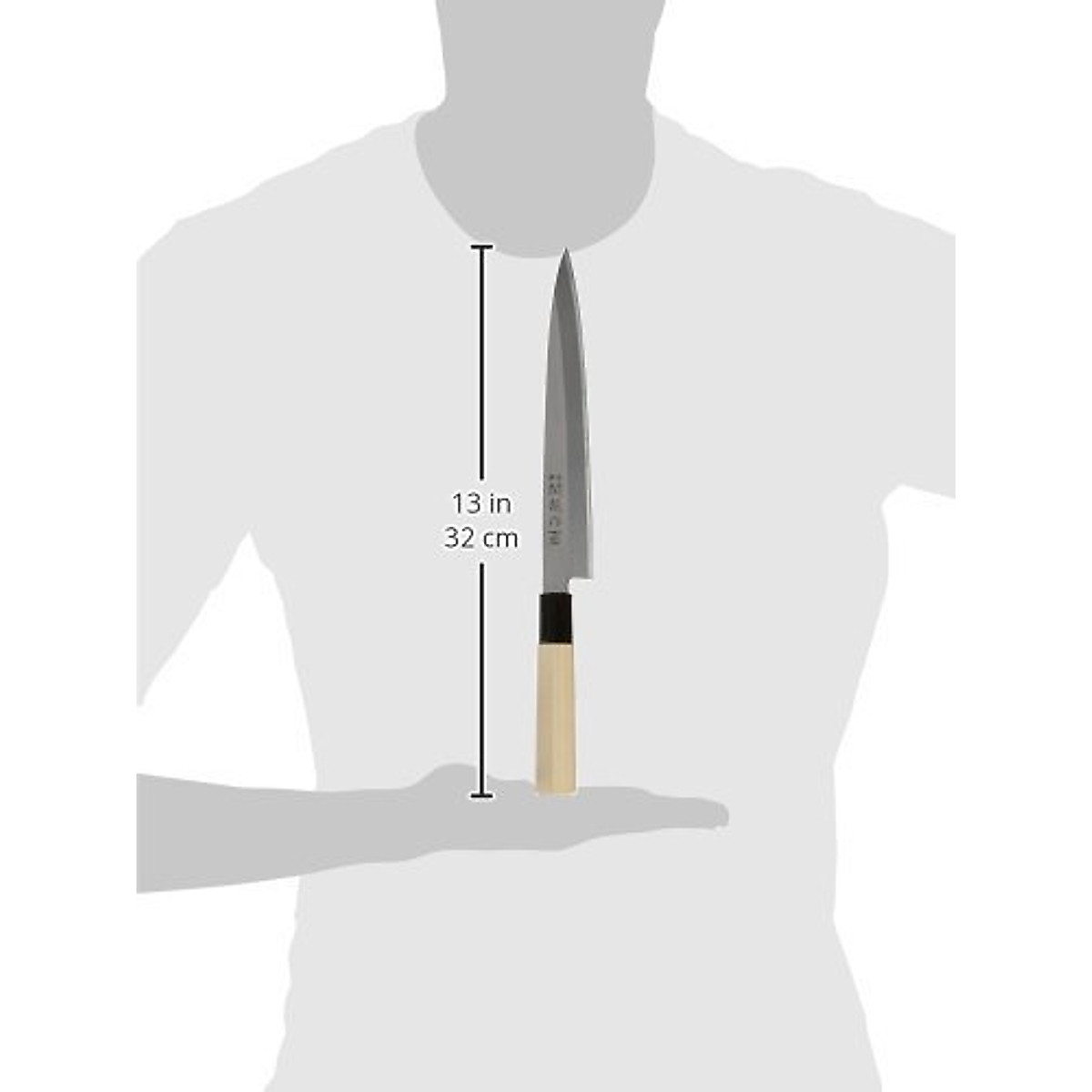 Happy Sales HSKN-3KN01, Set of 3 Japanese Sushi Chef Knives - Sashimi-Santoku-Nakiri Knife