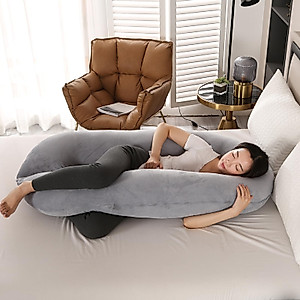 Maternity Pillow O-Shape Body Pillow Pregnancy 57 Inch Pregnancy Pillows Pre-Pregnancy Body Pillow Pregnant Woman Sleeping Pillow Postpartum Baby Breastfeeding Pillow Removable and Washable……
